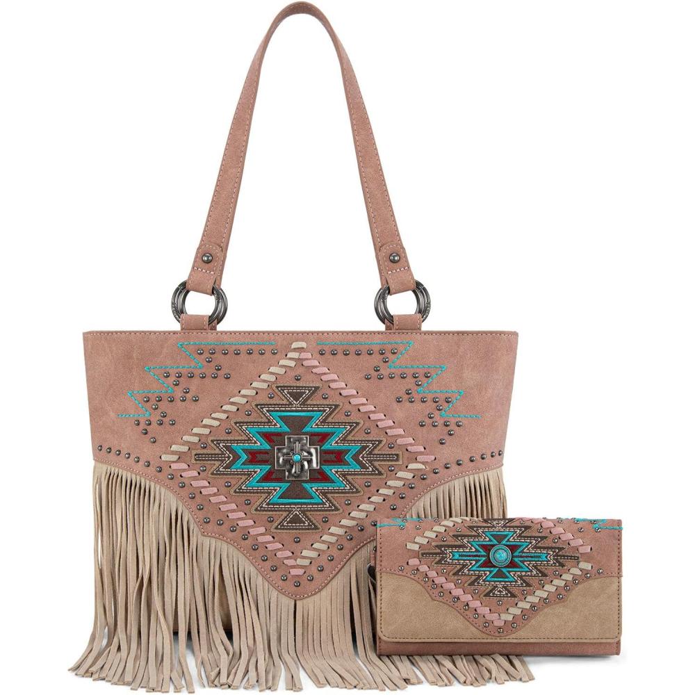 Montana West Western Tote Bag for Women Tooled Shoulder Purse with ...