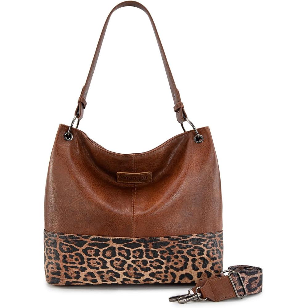 Wrangler Hobo Bags for Women Vegan Leather Top Handle Shoulder Purses ...