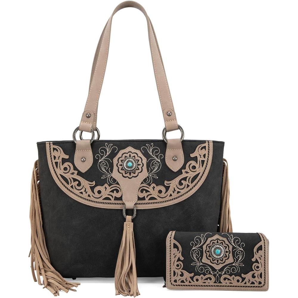 Montana West Aztec Tote Bag for Women Embroidered Western Shoulder ...