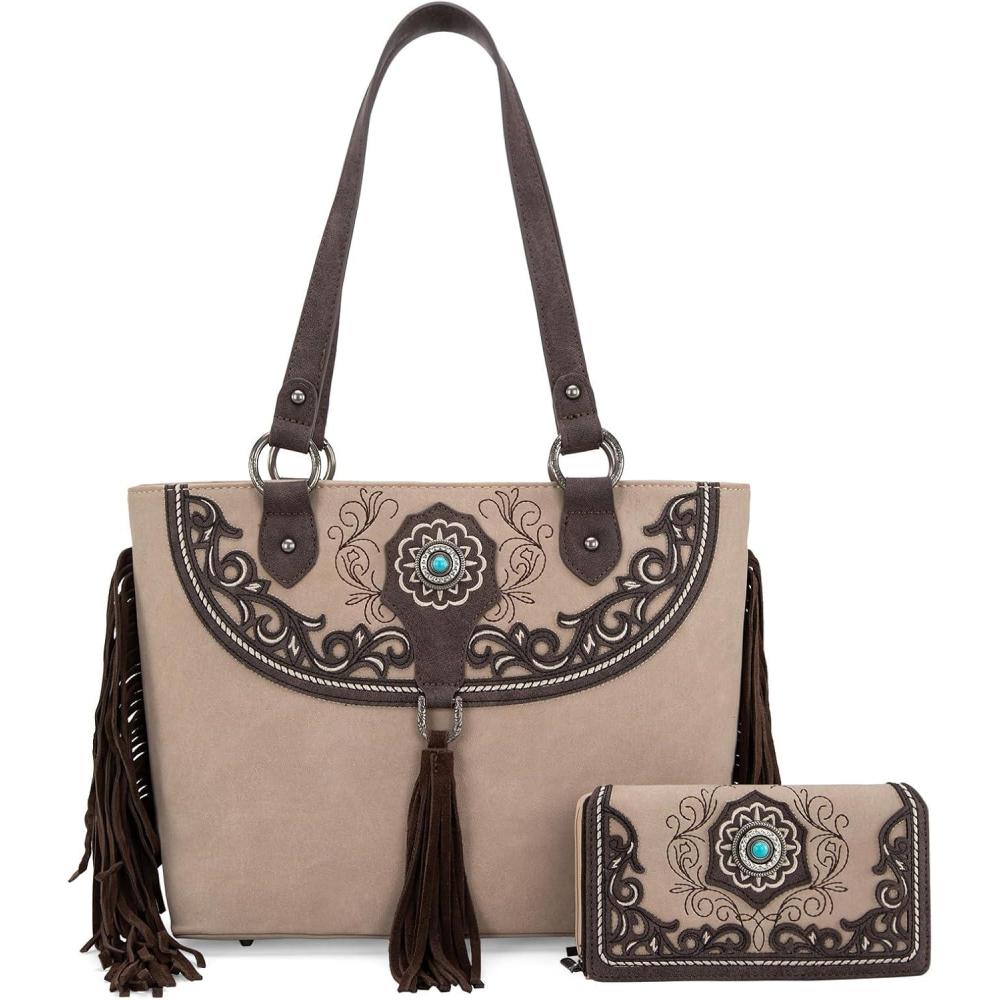 Montana West Aztec Tote Bag for Women Embroidered Western Shoulder ...
