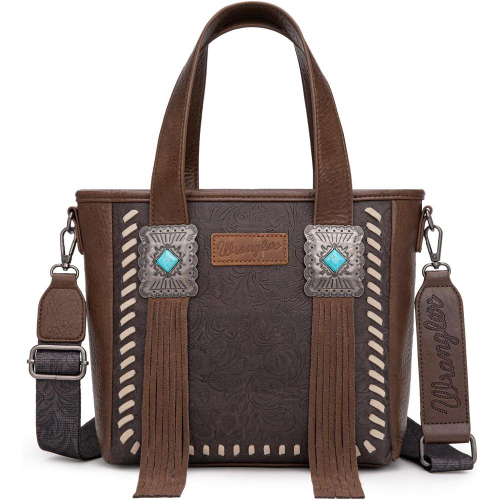 Montana West Wrangler Cowhide Tote Bag for Women Western Tooling ...
